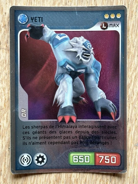 CARTE CARD CARTINA Panini 2009 InviZimals Yéti Max Or N°89 Brillante ...