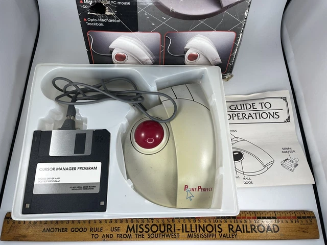 POINT PERFECT PROGRAMMABLE Adjustable Trackball Mouse Windows Vintage ...