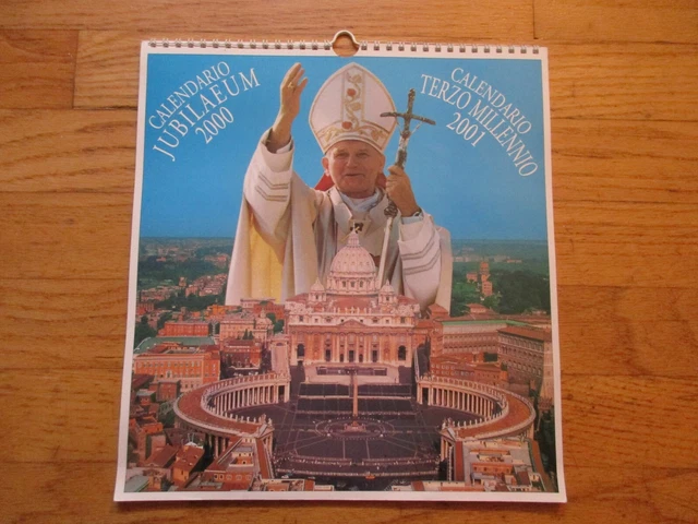 RARE CALENDARIO JUBILAEUM 2000 & Calendario Terzo Millennio 2001 with ...