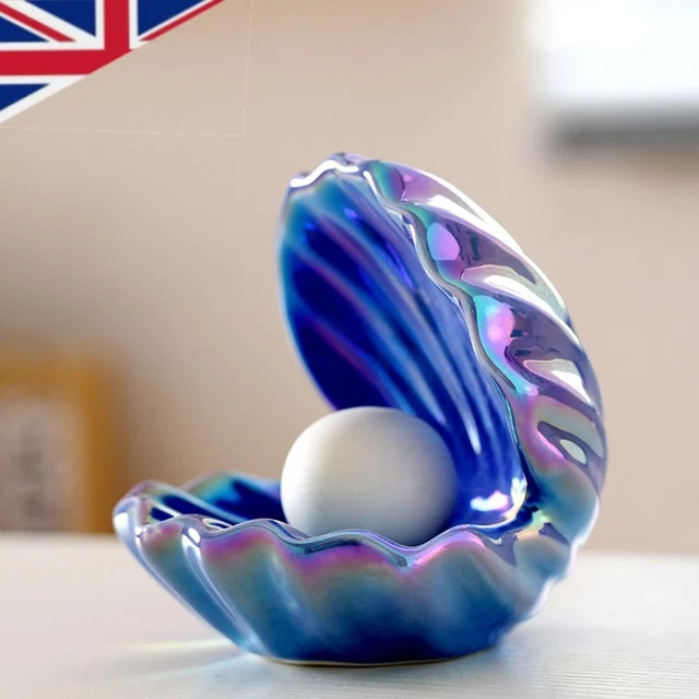 LED SHELL PEARL Night Light Ceramic Cute Seashell Light Desktop Light ...