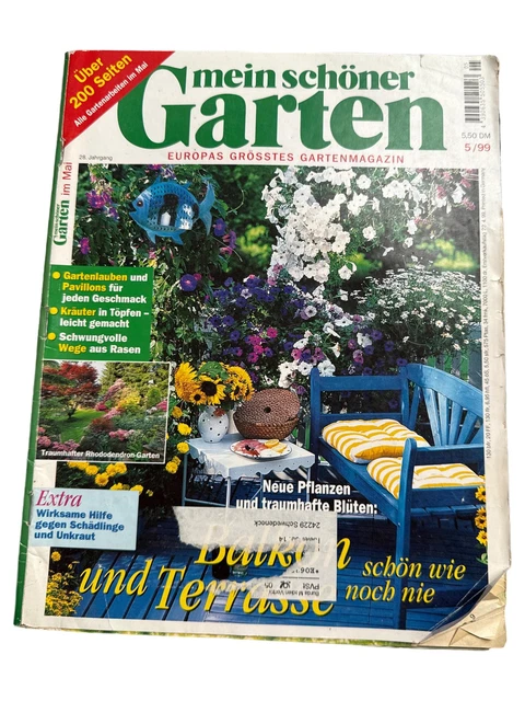 MEIN SCHÖNER GARTEN Mai 1999 Zeitschrift Rhododendron Kräuter Balkon ...