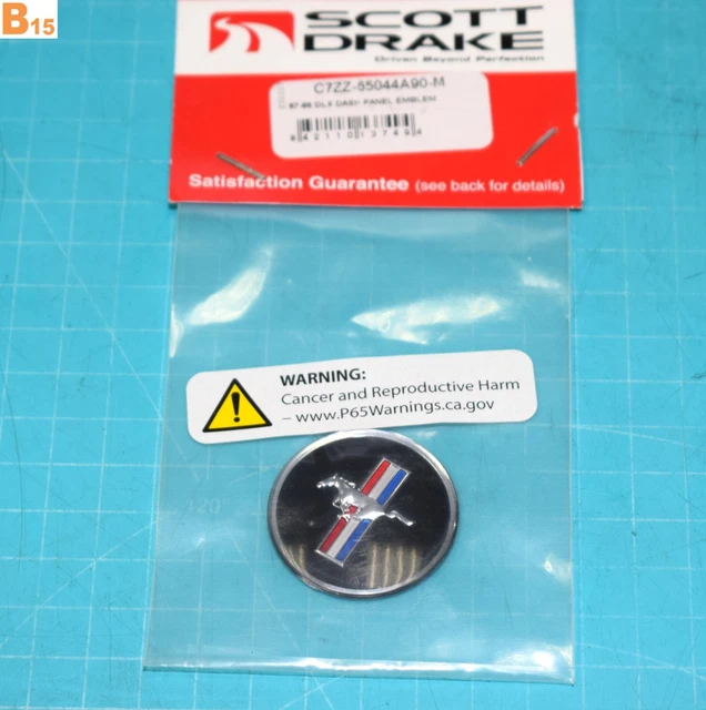 LOGO DE TABLEAU de bord Scott Drake C7ZZ-65044A90-M pour FORD MUSTANG ...