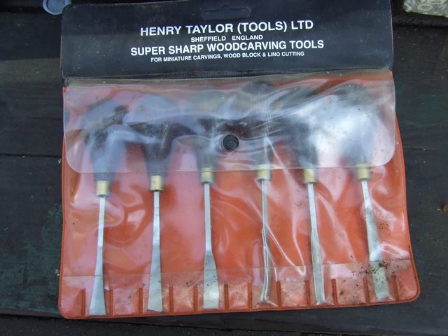 CARVING CHISELS/GOUGES/VINTAGE CHISELS/HENRY Taylor palm chisels ...