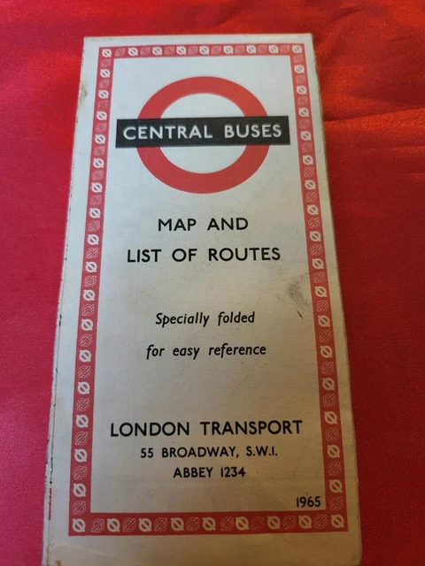 CENTRAL BUSES - Map and List of Routes 1965 London Transport £4.00 ...