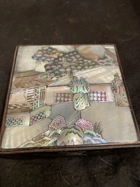 JOLI BOÎTE ASIATIQUE En Nacre Année 50 EUR 50,00 - PicClick FR