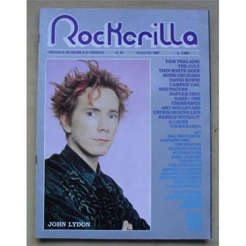 PUBLIC IMAGE LTD Rockerilla Magazine May 1987 John Lydon Cover With ...