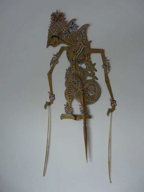 VINTAGE WAYANG SHADOW stick puppet of Raja, from Java (Indonesia) P&P ...