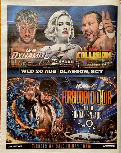 AEW WRESTLING LIVE Collision Dynamite Event 2025 News Advert Poster ...