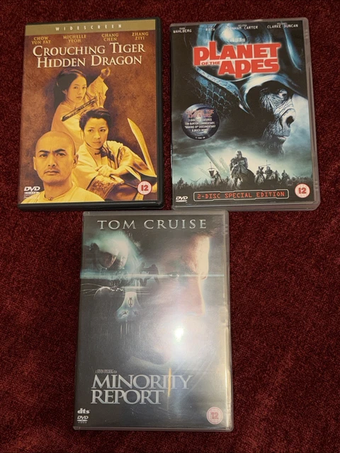 3 DVDS: PLANET Of The Apes, Minority Report & Crouching Tiger Hidden ...