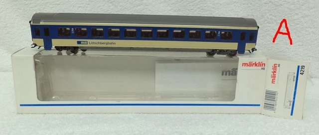 MARKLIN 4219 SBB BLS Lötschbergbahn rijtuig 2 e klasse kortkoppelingen -A EUR 34,00 - PicClick DE