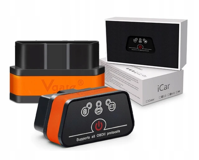 VGATE ICAR2 ELM327 OBD2 Bluetooth Diagnoseschnittstelle Schwarz/Orange ...