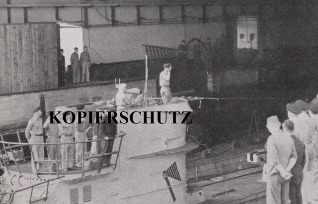 U-BOOT-KRIEG FOTO U 505 Kommandant Peter Zschech Boot Verlässt Den U ...