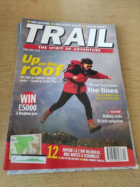 TRAIL MAGAZINE APRIL 1997, Up On The Roof: Scafell & Scafell Pike - B880 £2.99 - PicClick UK