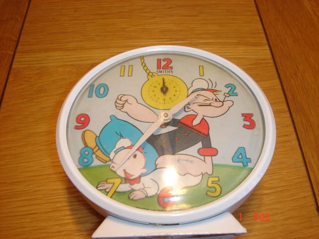 POPEYE SMITHS CLOCK Fully Restored, very rare £99.00 - PicClick UK