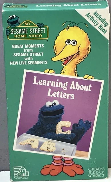 SESAME STREET LEARNING About Letters VHS Video Tape 1986 PBS Cookie ...