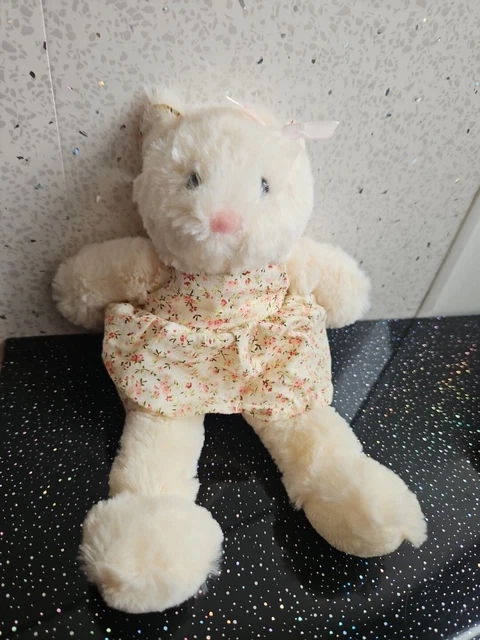 KEEL TOYS BELLE Rose Cream Bunny Rabbit Plush Comforter? In A Floral ...