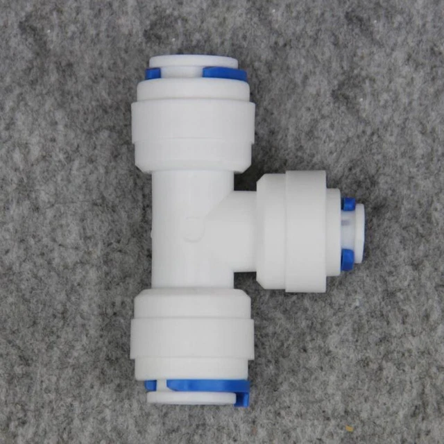 WATER PURIFIER QUICK Connector Tee 3-Way Pipe Female Fitting Plastic ...