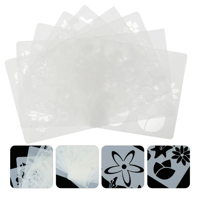 9 PCS FLOWER spray Child Stencils for Painting Reusable Hollow Template ...