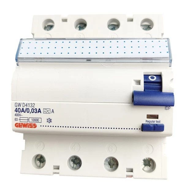 GEWISS INTERRUTTORE DIFFERENZIALE 4-polig 40A 30mA Tipo A Interruttore Fi Rcd EUR 42,86 ...