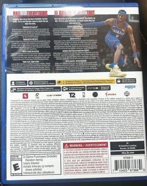 NBA 2K26 - Sony PlayStation 5 PS5 Physical In Box £36.95 - PicClick UK