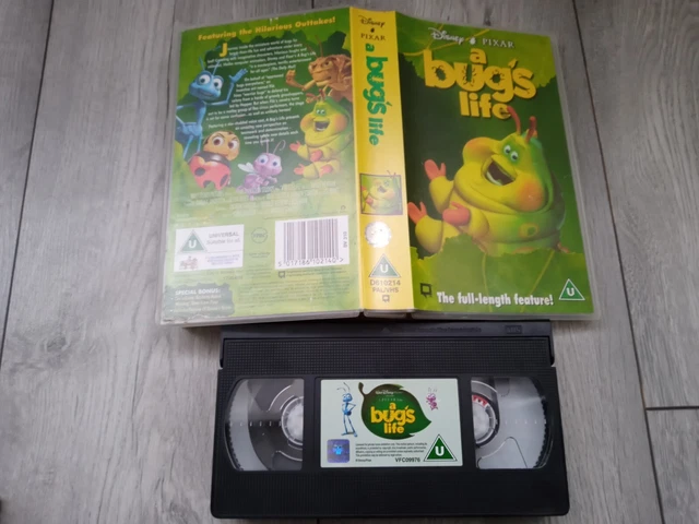 DISNEY PIXAR A Bug's Life VHS Video Heimlich Caterpillar Reversible ...