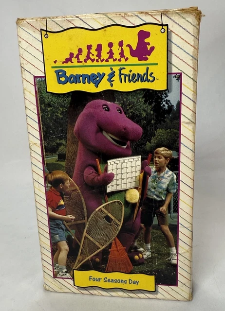 BARNEY & FRIENDS Four Seasons Day VHS Tape 1992 Lyons Group Dinosaur ...