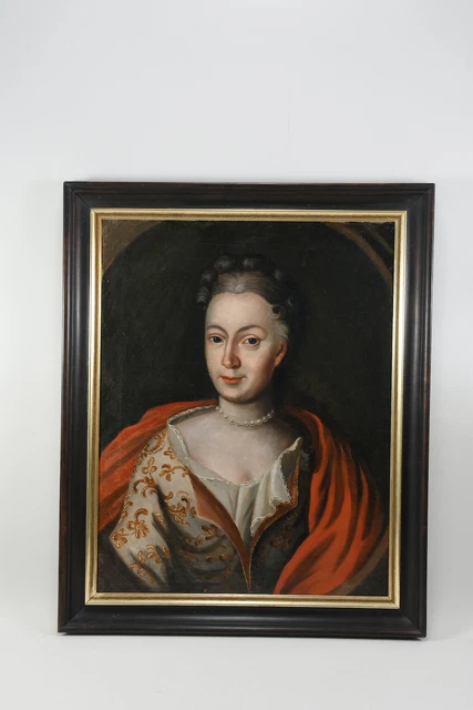 M22S16- ALTMEISTER PORTRAIT Gemälde verso bez. Emerentia von Kleist 18 ...