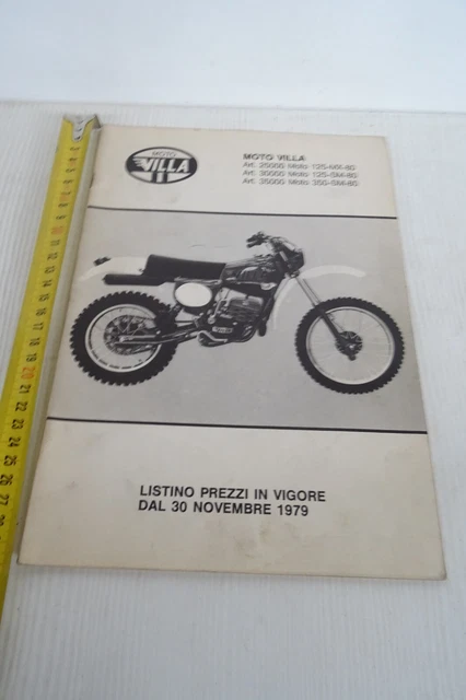 MOTO CROSS VILLA 125 listino prezzi pezzi di ricambio 1979 EUR 60,10 - PicClick IT