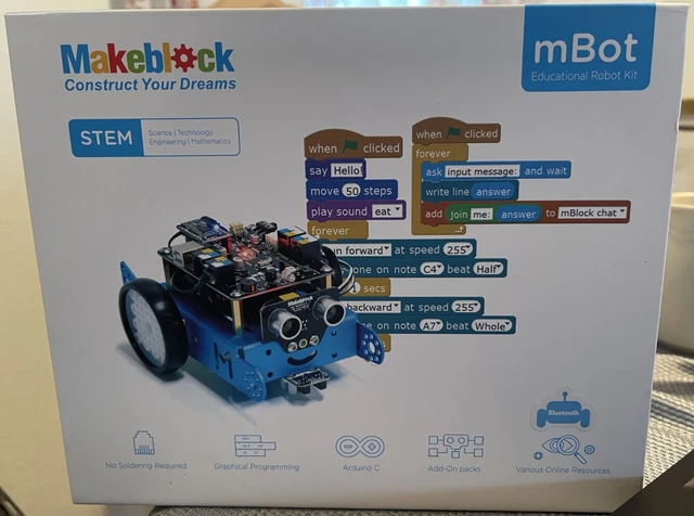 MAKEBLOCK MBOT EDUCATIONAL Robot Kit STEM STEAM Education Bluetooth ...