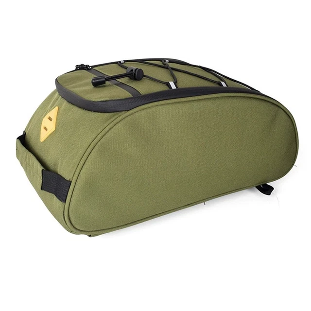 8L FOLDING BIKE Rack Bag with Crossbody Option and Multi-Pocket Layout ...