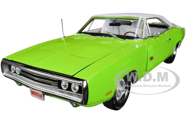 1970 DODGE CHARGER R/T W/Luggage Rack Green (Cover Car) 1/18 Auto World ...