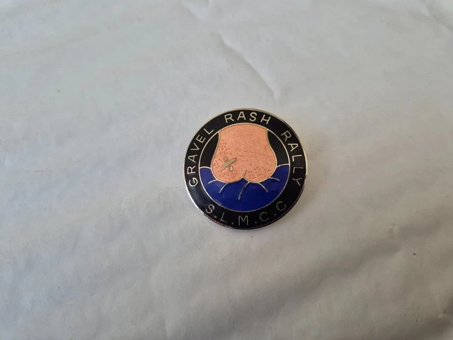 VINTAGE SLMCC GRAVEL Rash Rally Motorcycle Club Enamel Pin Badge $30.69 ...