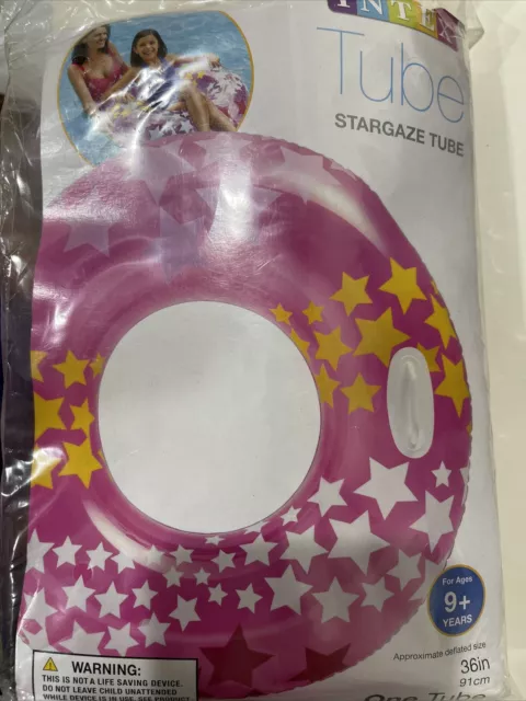 INTEX INFLATABLE ROUND Stargaze Pink Swimming Ring Pool Float with ...