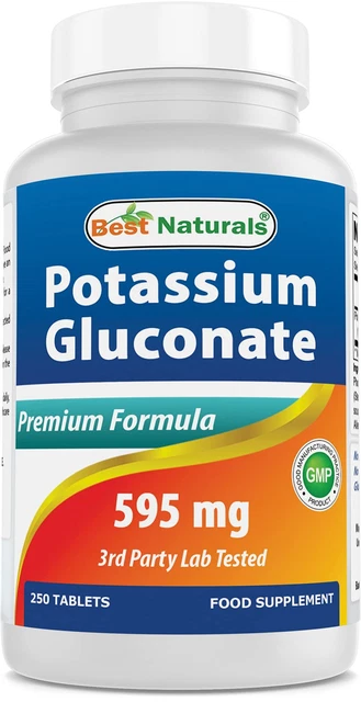 POTASSIUM GLUCONATE 595 mg 250 Tablets £12.80 - PicClick UK