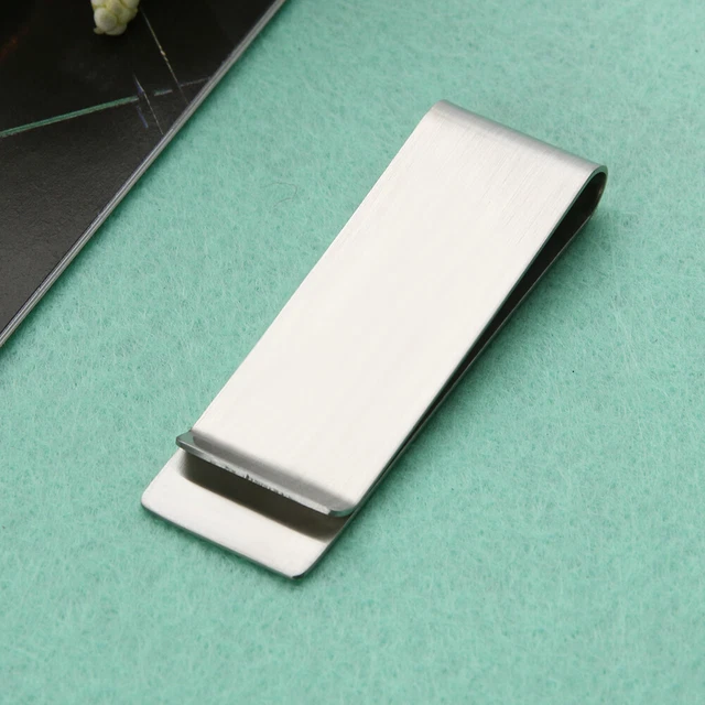 MINI BANKNOTES CLIPS Stainless Steel Bifold Money Clamps Anti-lost for ...