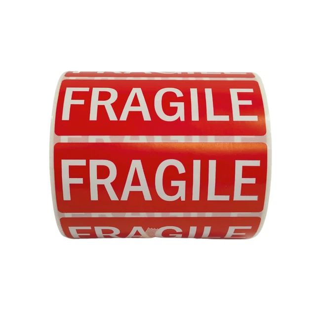 POSTAGE STICKERS-FRAGILE PARCEL Labels - 89 x 32mm - Self Adhesive ...