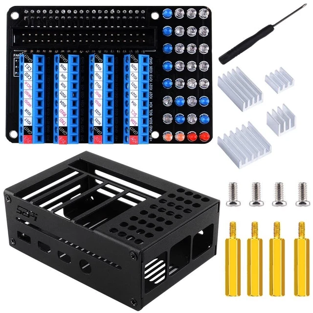 GEEEKPI RASPBERRY PI 4 GPIO Screw Terminal Block Breakout Board HAT Kit ...