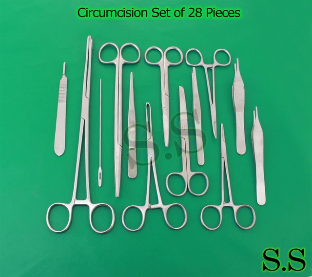 CIRCUMCISION SET SURGICAL Medical Gynecology Instruments Set of 28 ...