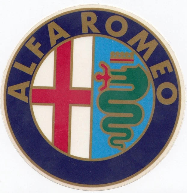 ALFA ROMEO CARS Logo Crest Period Sticker Aufkleber Autocollant Adesivo ...