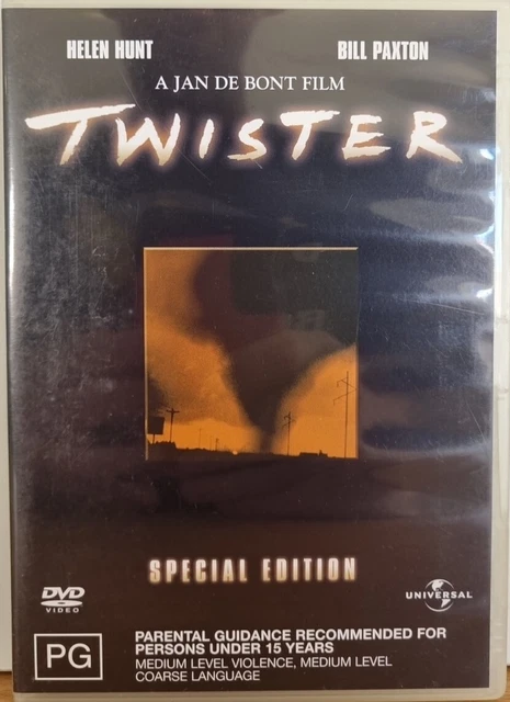 TWISTER (DVD, 1996) Bill Paxton, Helen Hunt, Cary Elwes, Region 2,4 ...