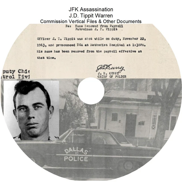 JFK ASSASSINATION: J.D. Tippit Warren Commissione file verticali e ...