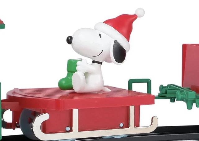 SNOOPY PEANUTS HOLIDAY Express 12 Piece Christmas Train Set w/Lights ...