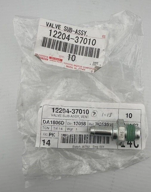 GENUINE TOYOTA PCV Valve 12204-37010 £5.63 - PicClick UK