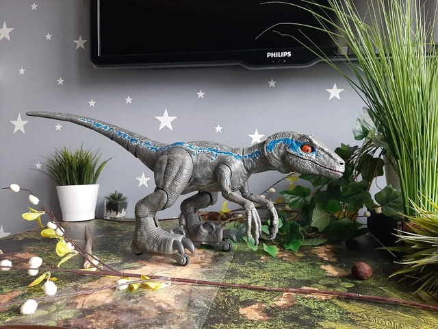 MATTEL ALPHA TRAINING Blue Raptor Jurassic World Dinosaurier Roboter ...