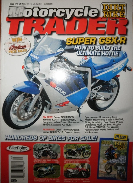MOTORCYCLE TRADER 2006 Indian 741 Military Scout Suzuki GSX-R1000 ...