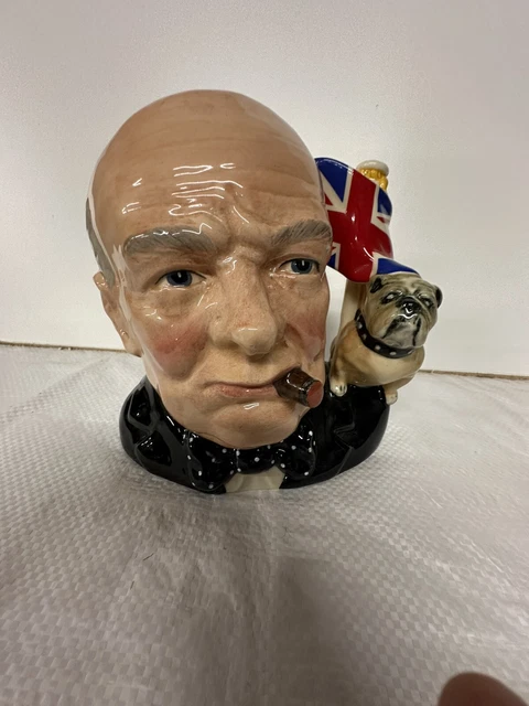 ROYAL DOULTON WINSTON Churchill Large Toby Jug of the Year 1992 D6907 £ ...