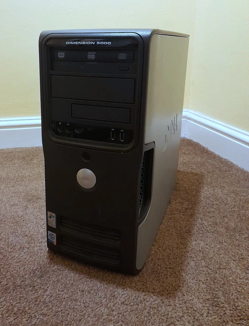 CLASSIC RETRO DELL Dimension 5000 Win 2000, P4 2.8Ghz CPU, 512MB Ram ...