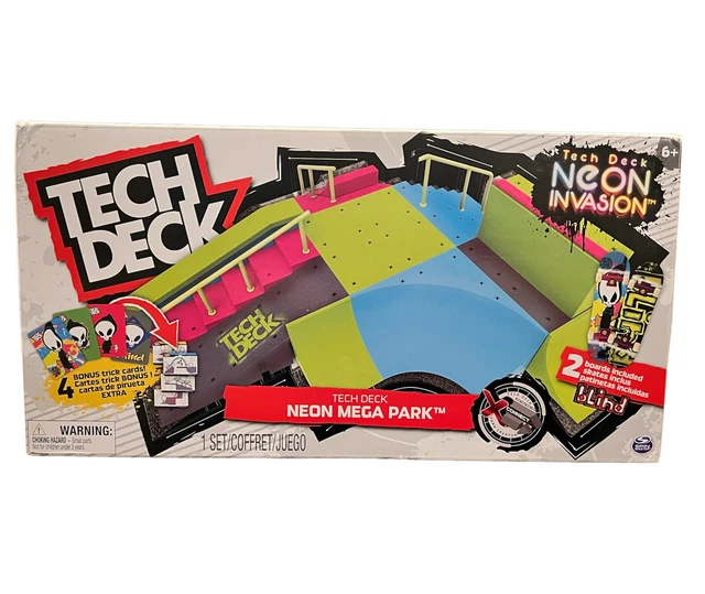 TECH DECK NEON Mega Park X-Connect Creator Glow-in-The-Dark ...