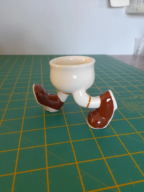 VINTAGE CARLTON WARE Lustre Pottery Walking Running Legs Feet Shoes Egg ...