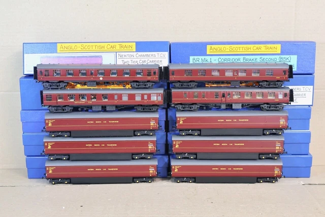 SOUTHERN PRIDE MODELS RAKE of 10 BR ANGLO SCOTTISH MK1 COACH CAR ...